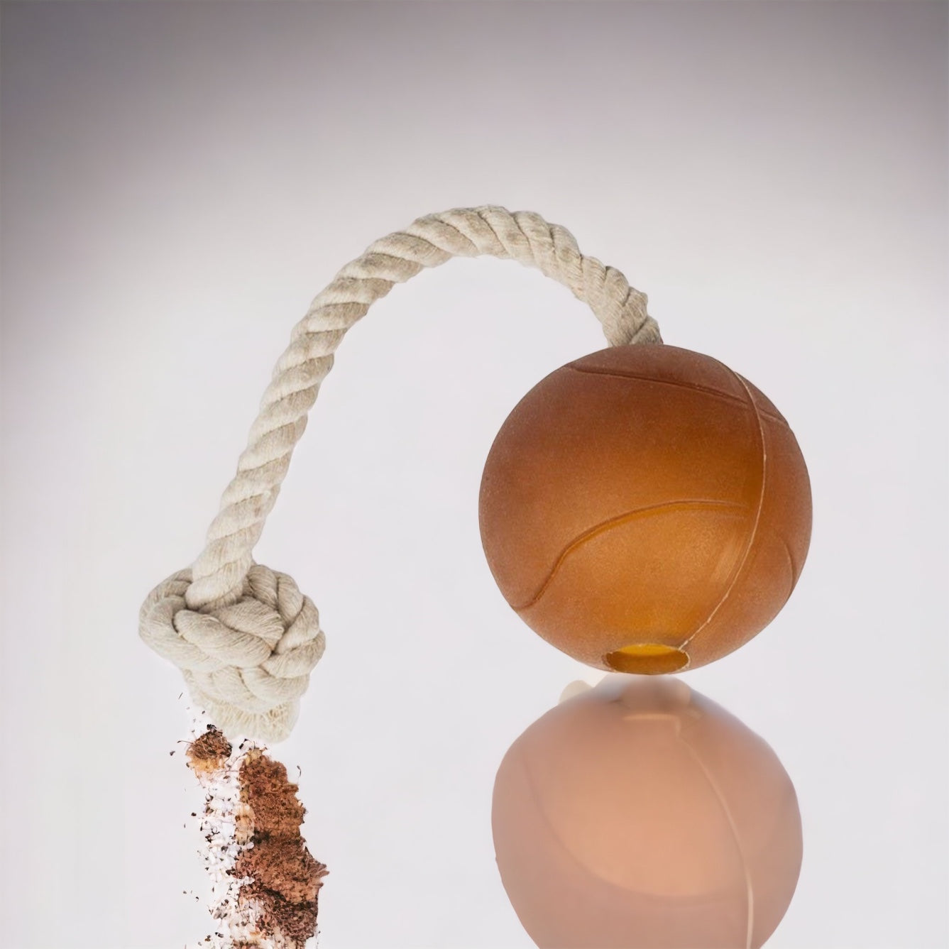 Rub Ball Rope Hundespielzeug, Größe XL - aus 100% natürliches Bio-Harz ...